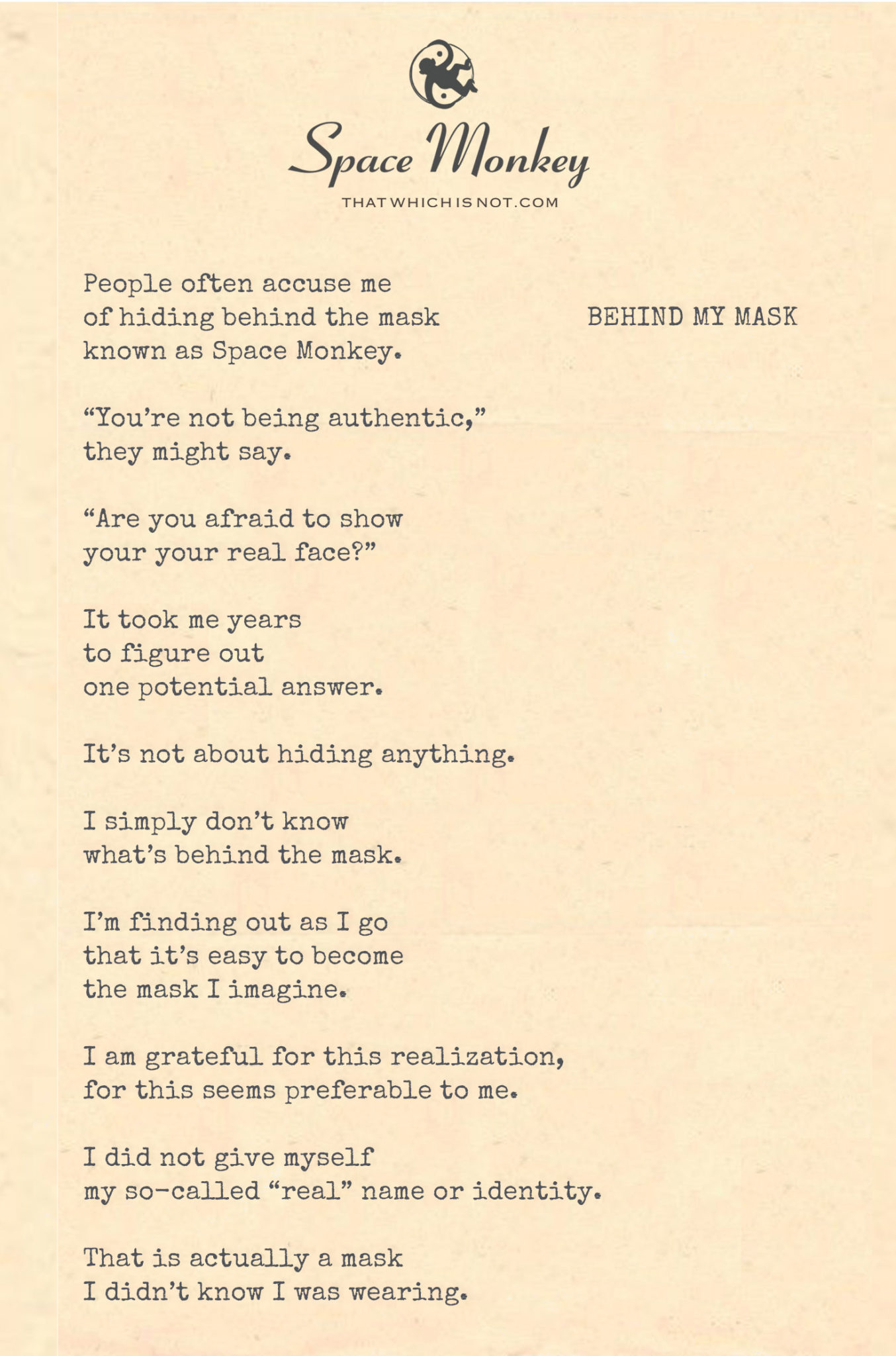 Behind My Mask: The Journey to Self-Discovery - Cape Odd