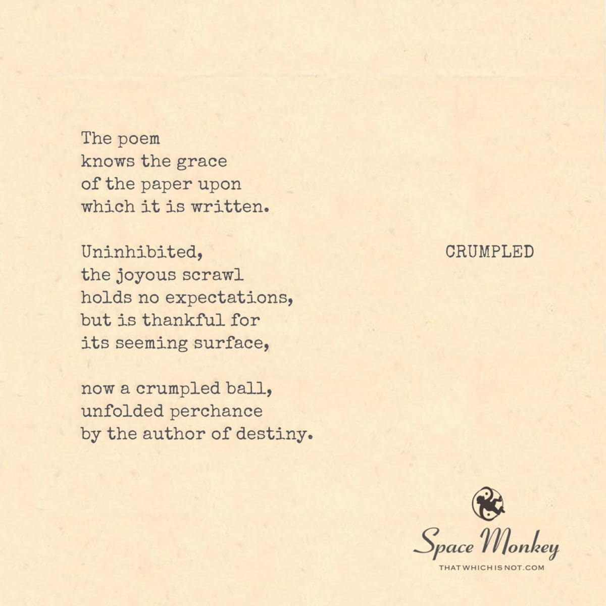 Crumpled: The Grace Between Words and Paper - Cape Odd