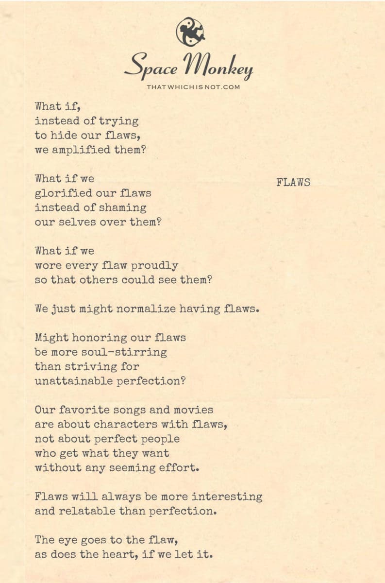 Glorifying Flaws: The Art of Imperfection - Cape Odd