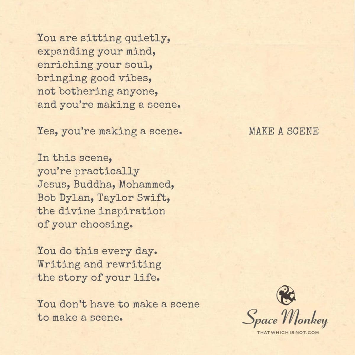 Make A Scene: The Divine in Everyday Existence - Cape Odd