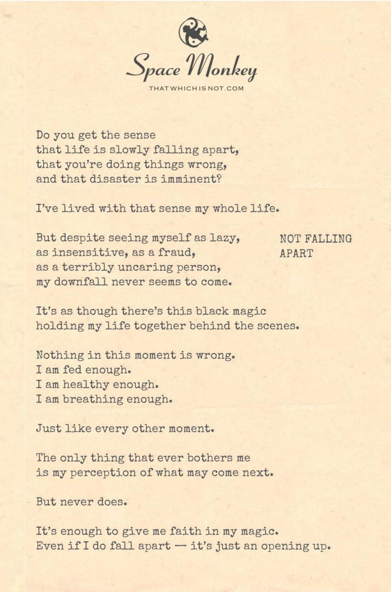 Not Falling Apart: Catastrophe Never Happens - Cape Odd